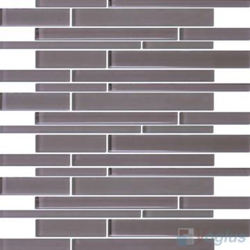 Mountbatten Pink Linear Clear Crystal Glass Mosaic VG-CYL91 - Voglus Mosaic
