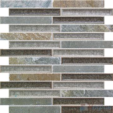 Linear Stone Mixed Ceramic Mosaic Tiles VB-SC85 - Voglus Mosaic